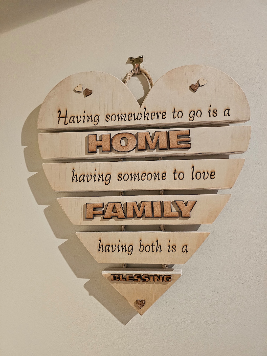 Heart Shaped Laser Engraved Home Decor - Etsy