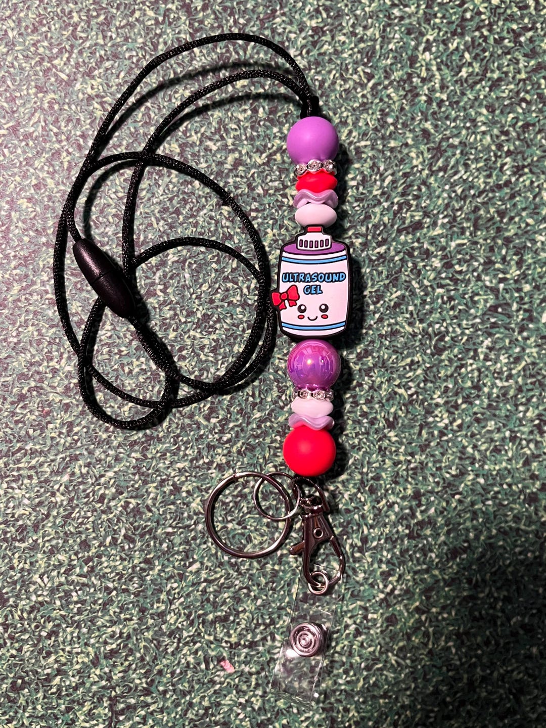 Ultrasound Gel Lanyard | Ultrasound Tech Lanyard | Beaded Lanyard - Etsy