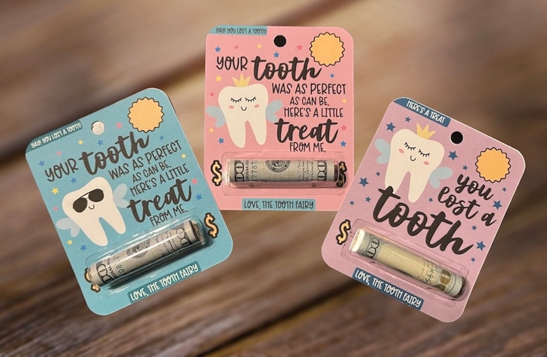 Tooth Fairy Money Card: Lost Tooth Gift - Etsy