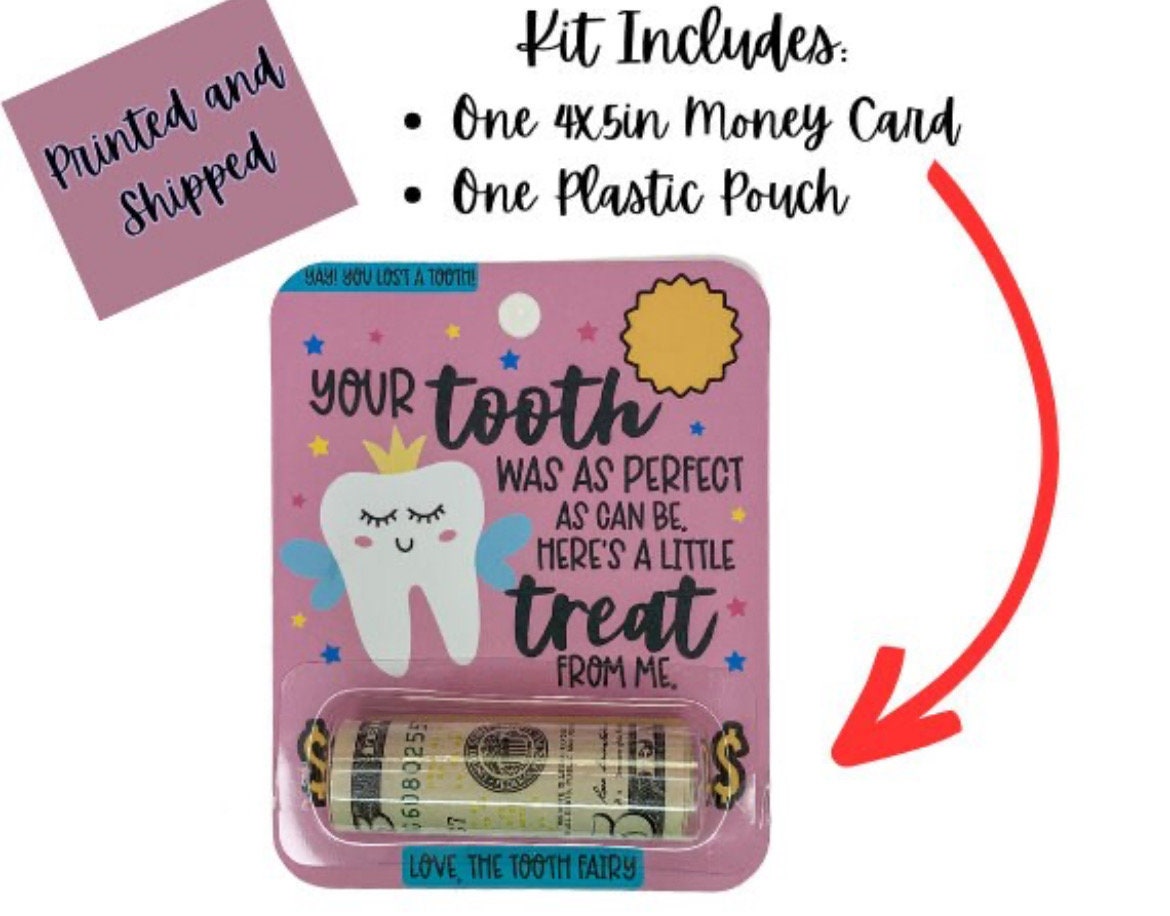 Tooth Fairy Money Card: Lost Tooth Gift - Etsy