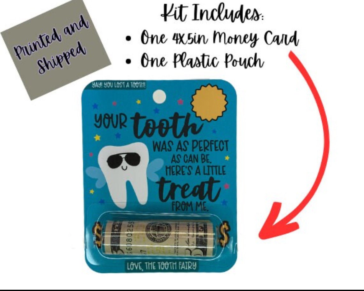 Tooth Fairy Money Card: Lost Tooth Gift - Etsy