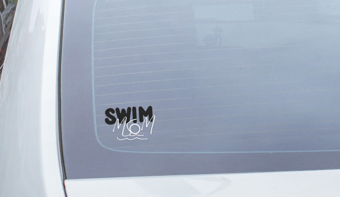 Swim Mom With Swimmer for "o" Vinyl Car Decal - Etsy
