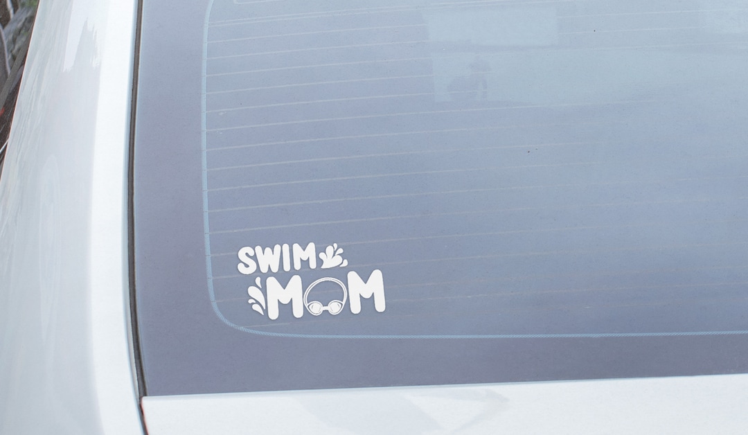 Swim Mom Goggles and Splashes Vinyl Car Decal - Etsy