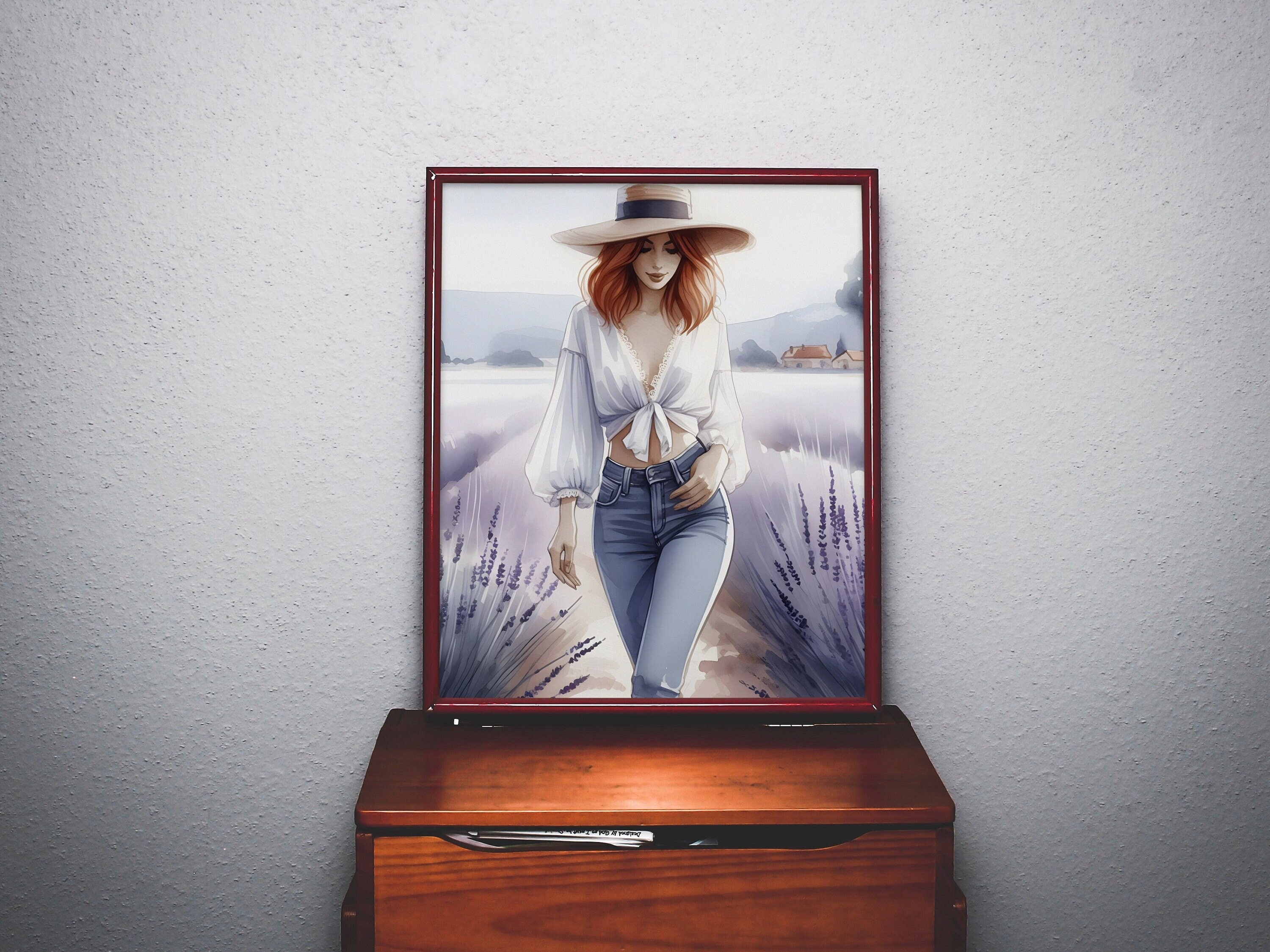 Printable Watercolor Image Suggesting Romance. Romantic Style Image ...