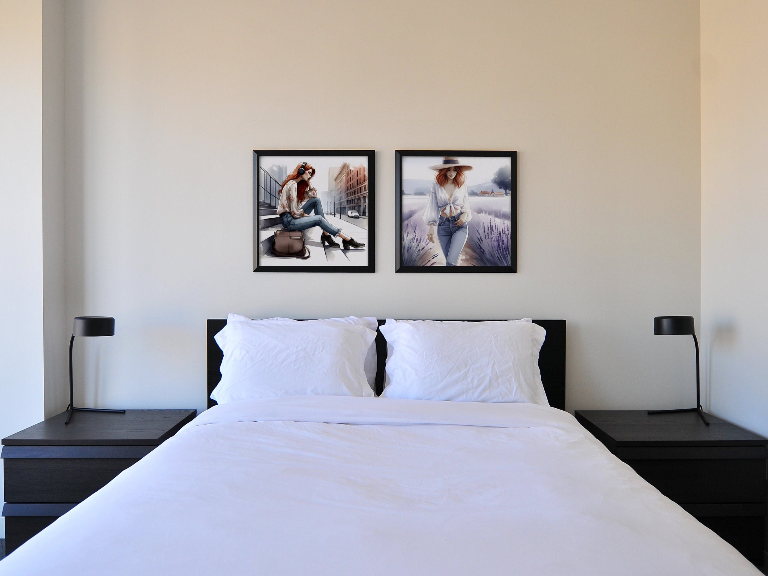 Printable Watercolor Image Suggesting Romance. Romantic Style Image ...