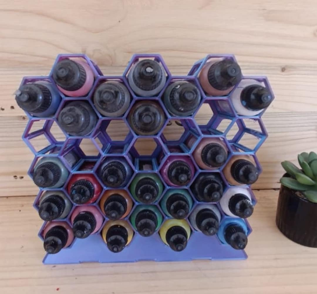 Airbrush Paint Organizer for 20ml Bottles, Measures 15.5cm High, 17.5cm ...