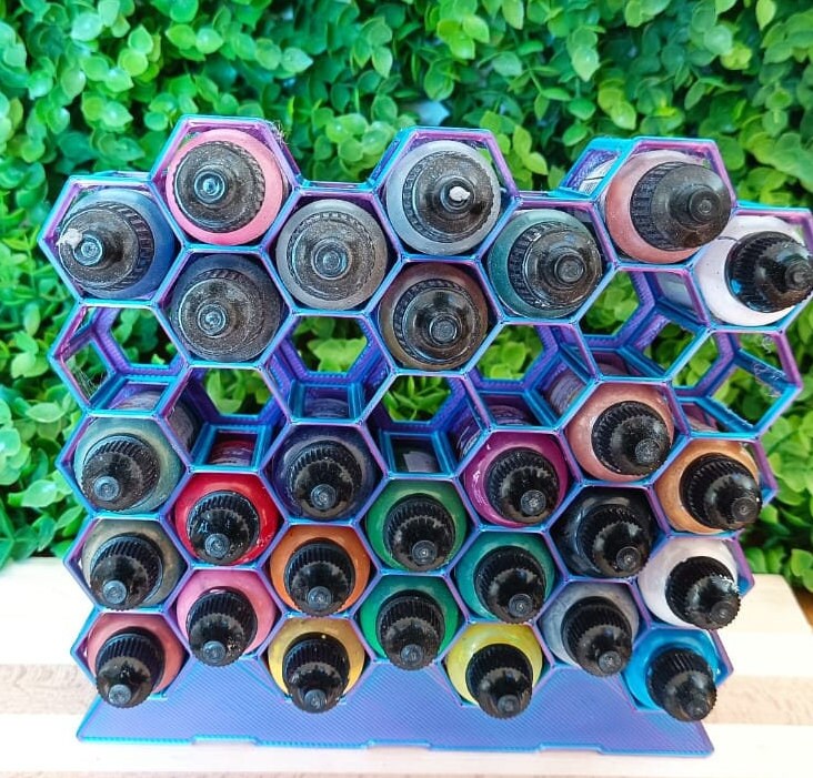 Airbrush Paint Organizer for 20ml Bottles, Measures 15.5cm High, 17.5cm ...