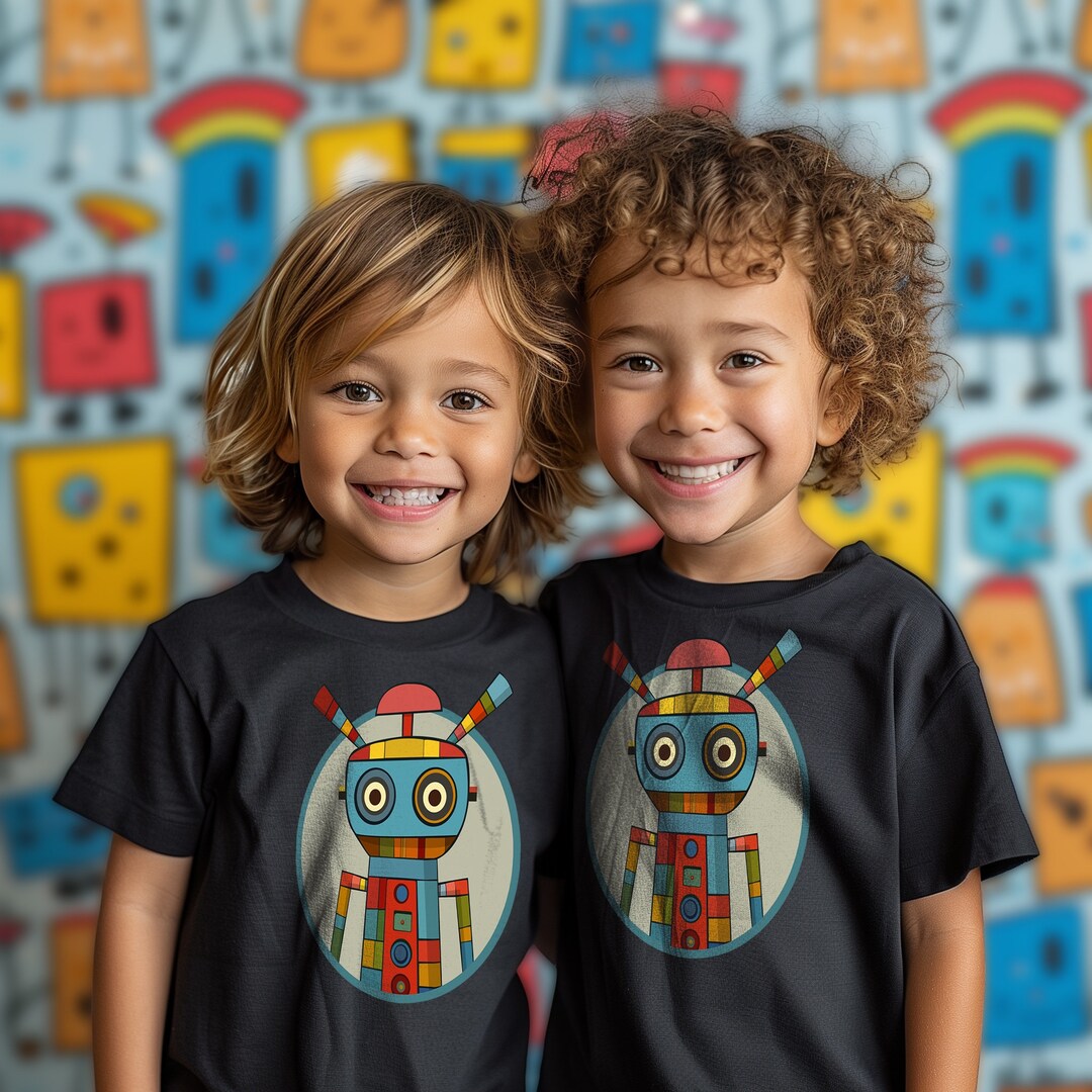 Shirt Toddler Retro Robot T-shirt, Robot KR-2 Illustration Top ...