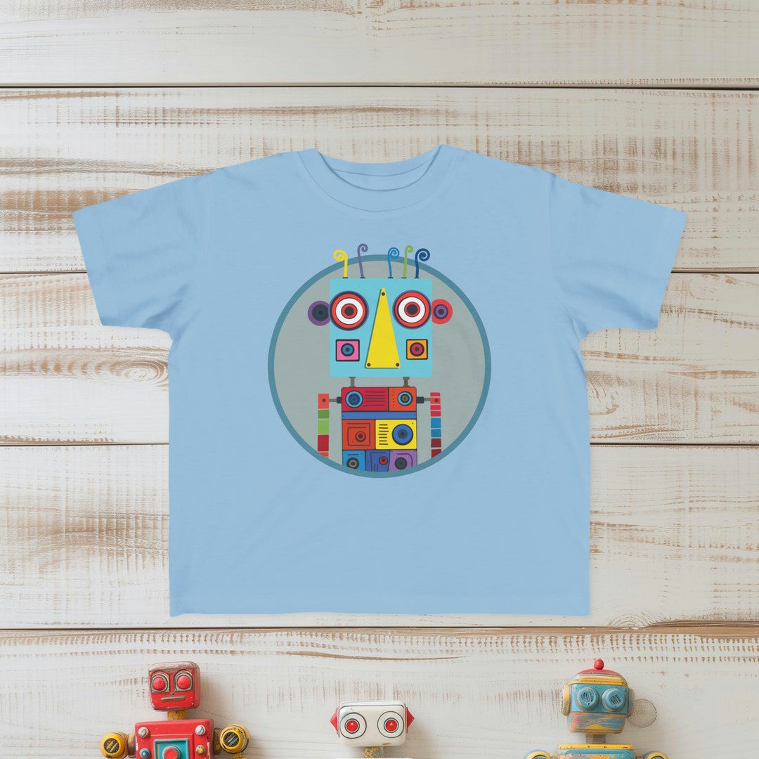Toddler Retro Robot T-shirt, Robot KR-1 Illustration Top, Toddlers Fine ...