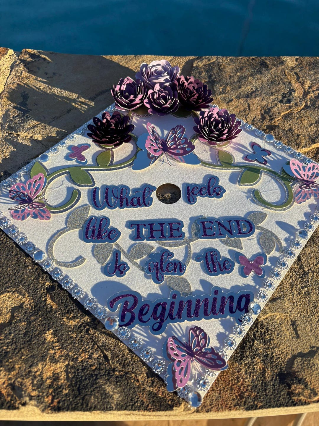 Butterfly Graduation Cap Topper, Glitter Bling, Class of 2026 - Etsy