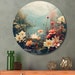 Round Tempered Real Glass Painting Life Day and Night Tree Design High ...