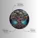 Round Tempered Real Glass Painting Tree Design With Colorful Roots High ...