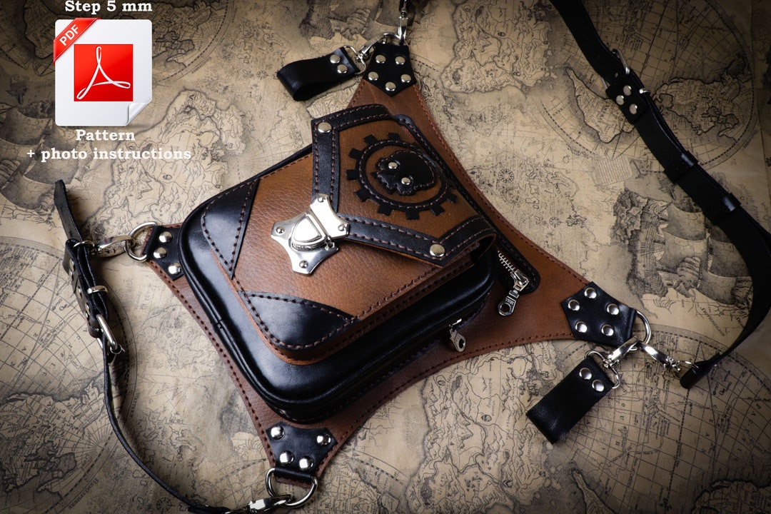 DIY Leather Biker Bag Craft Your Own Stylish Men's Motorcycle Bag - Etsy