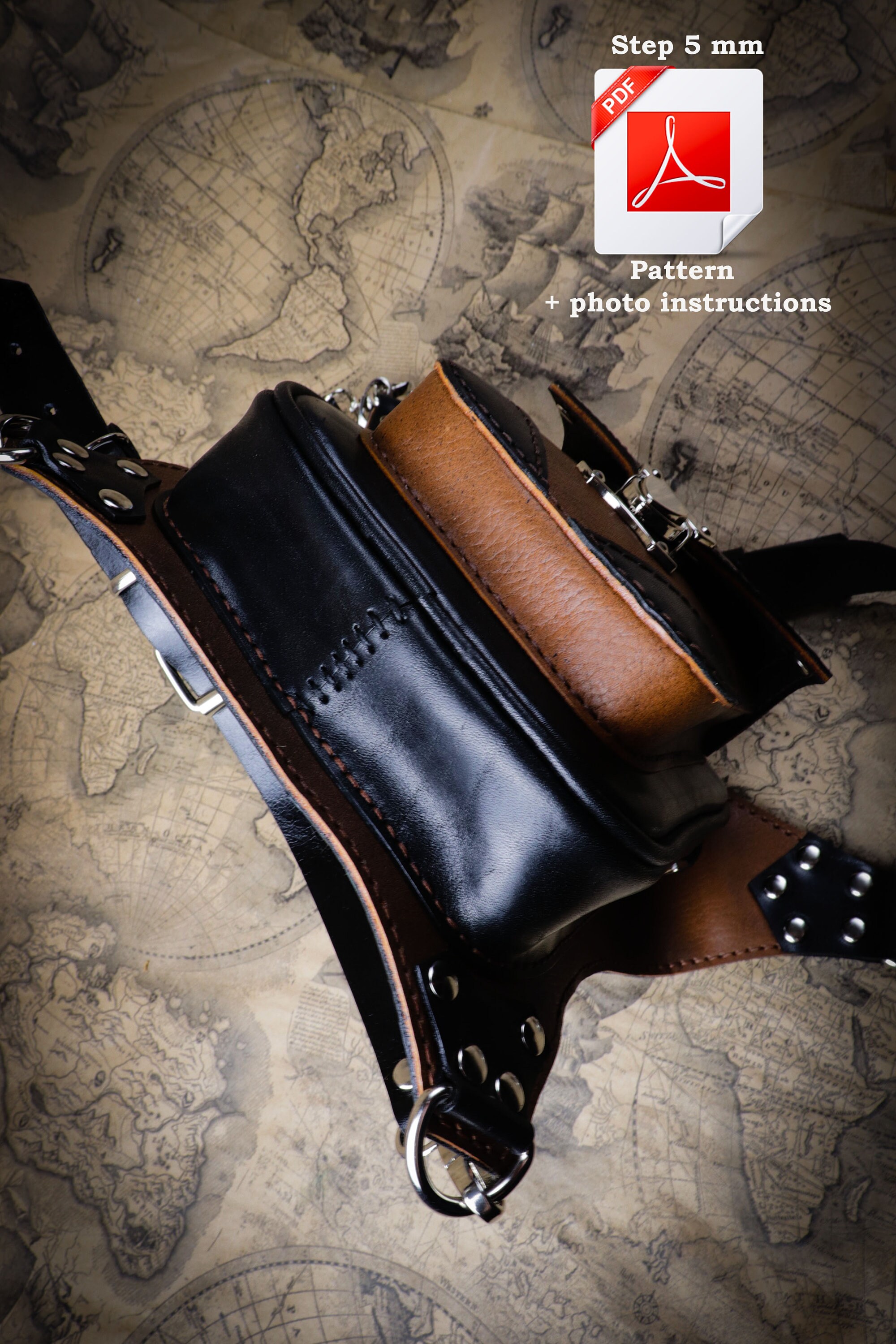 DIY Leather Biker Bag Craft Your Own Stylish Men's Motorcycle Bag - Etsy