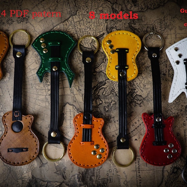 Guitar Keychain - Etsy