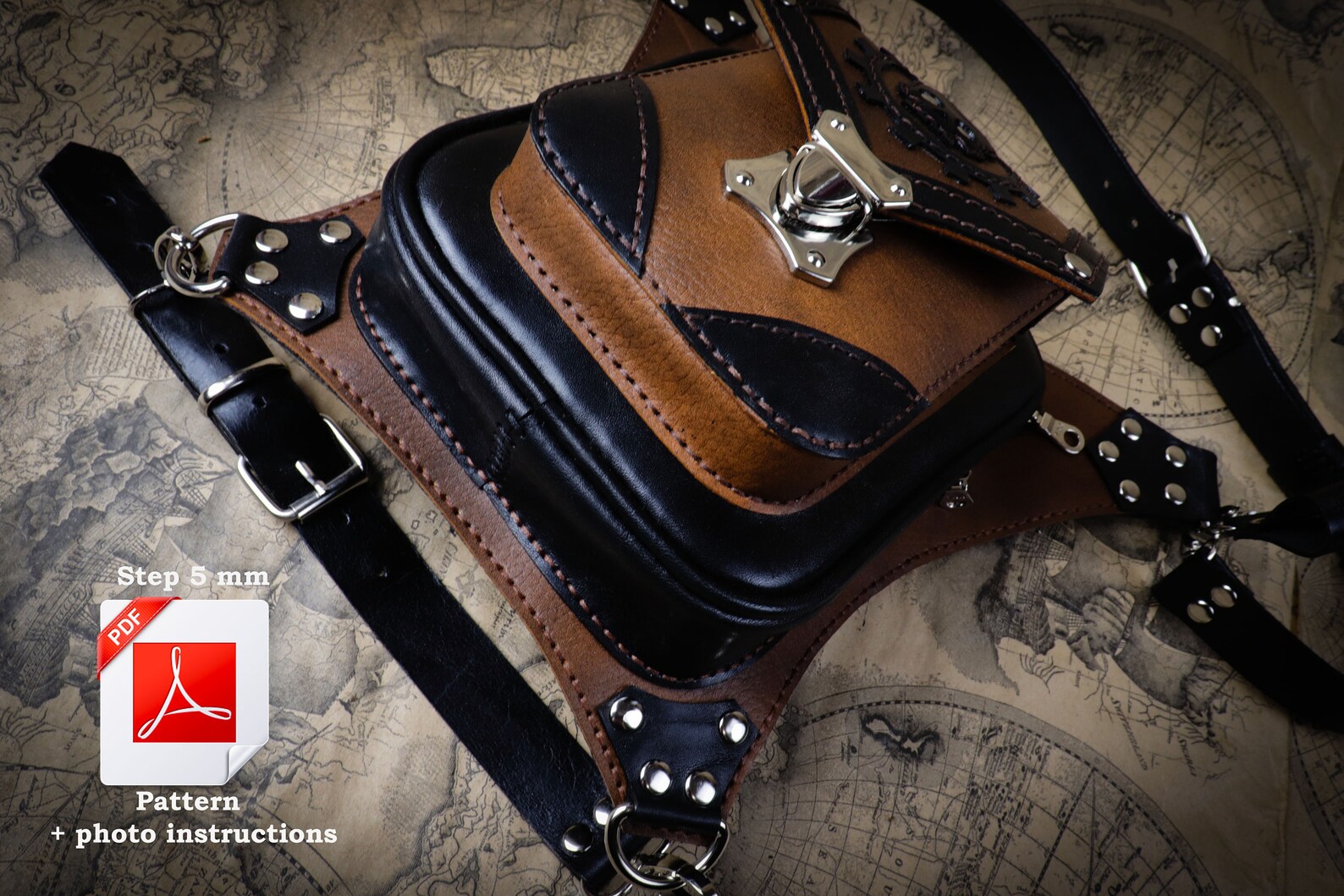 DIY Leather Biker Bag Craft Your Own Stylish Men's Motorcycle Bag - Etsy
