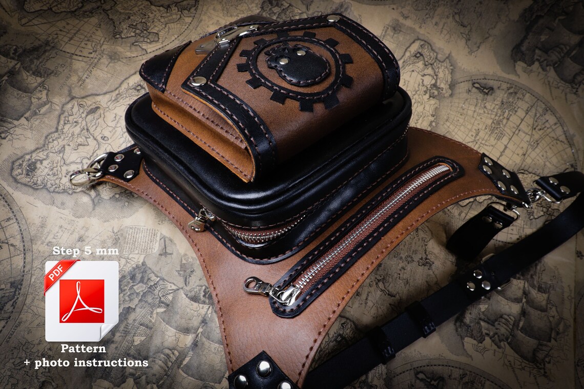 DIY Leather Biker Bag Craft Your Own Stylish Men's Motorcycle Bag - Etsy