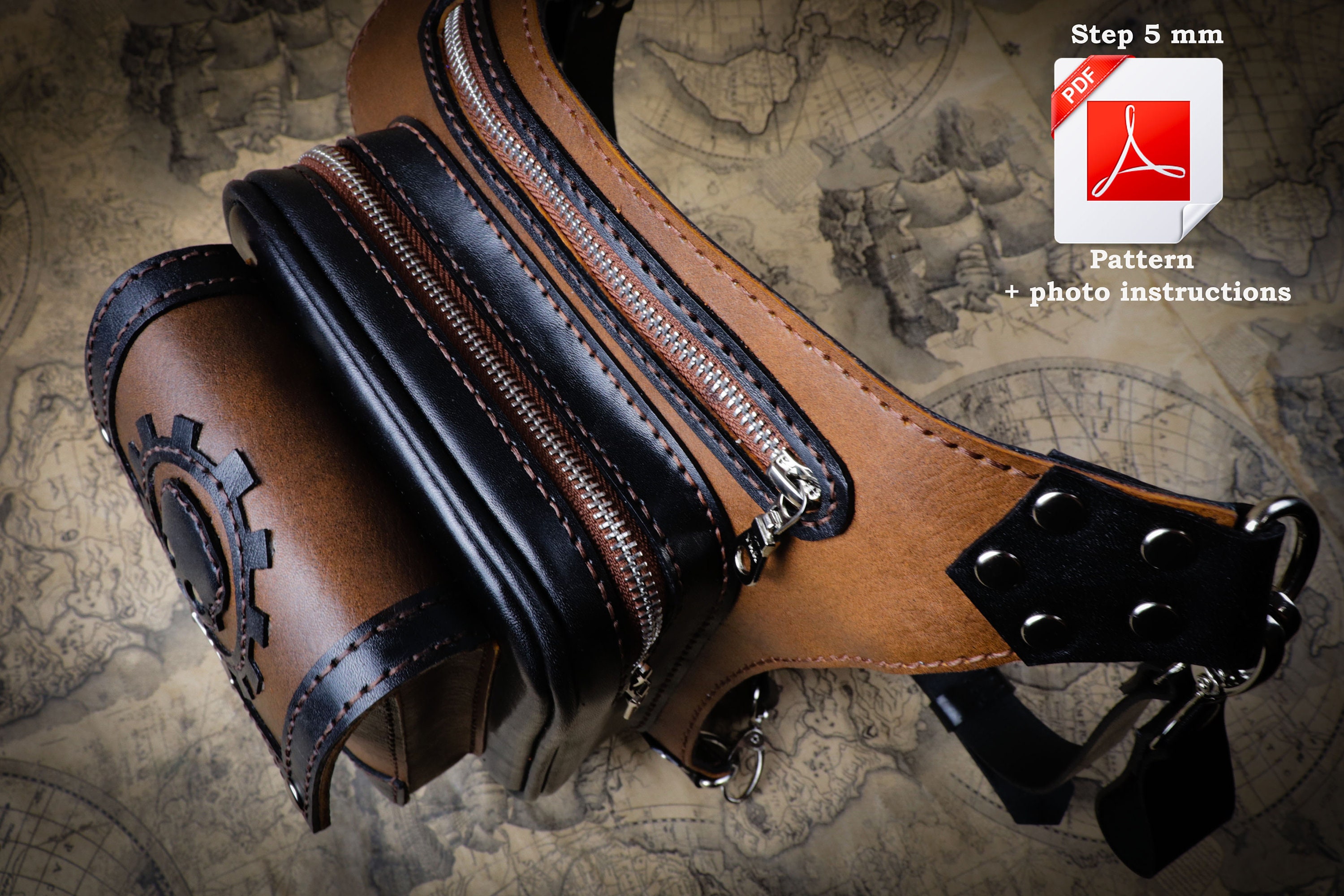 DIY Leather Biker Bag Craft Your Own Stylish Men's Motorcycle Bag - Etsy