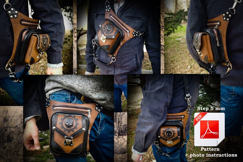 DIY Leather Biker Bag Craft Your Own Stylish Men's Motorcycle Bag - Etsy