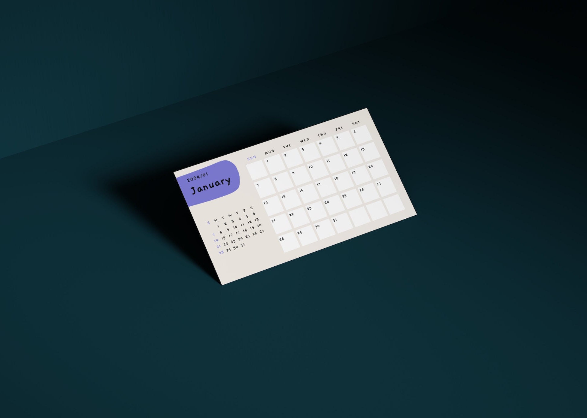 Printable 2024 Calendar/planner Pastel Colours Minimal - Etsy