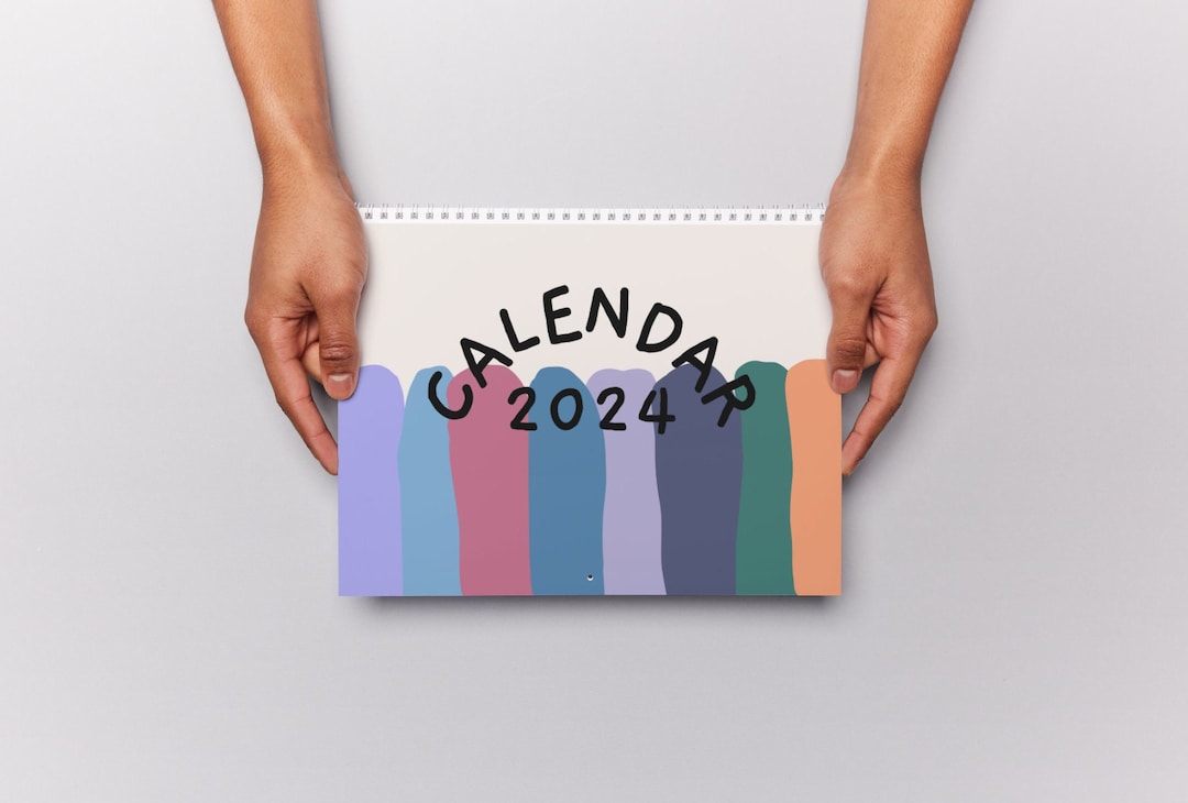 Printable 2024 Calendar/planner Pastel Colours Minimal - Etsy