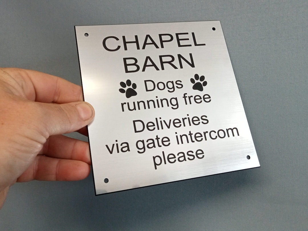 Engraved Plastic Laminate Sign 150mm X 150mm Your Wording Weather Proof ...