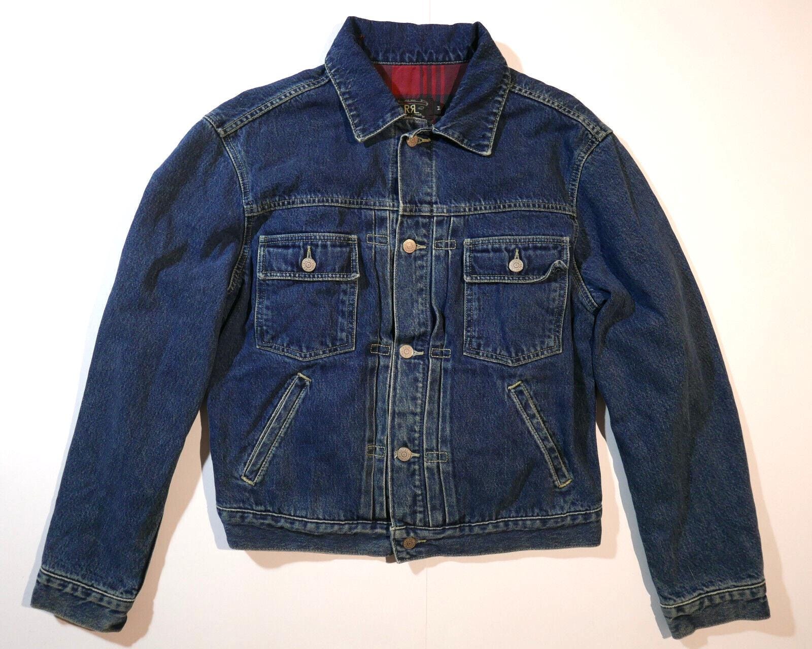 RRL Double Ralph Lauren Jacket Trucker Denim Indigo Buffalo USA RARE ...