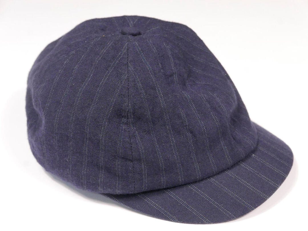Double Ralph Lauren RRL Newsboy Cap Hat Striped Navy Wool RARE Vintage ...