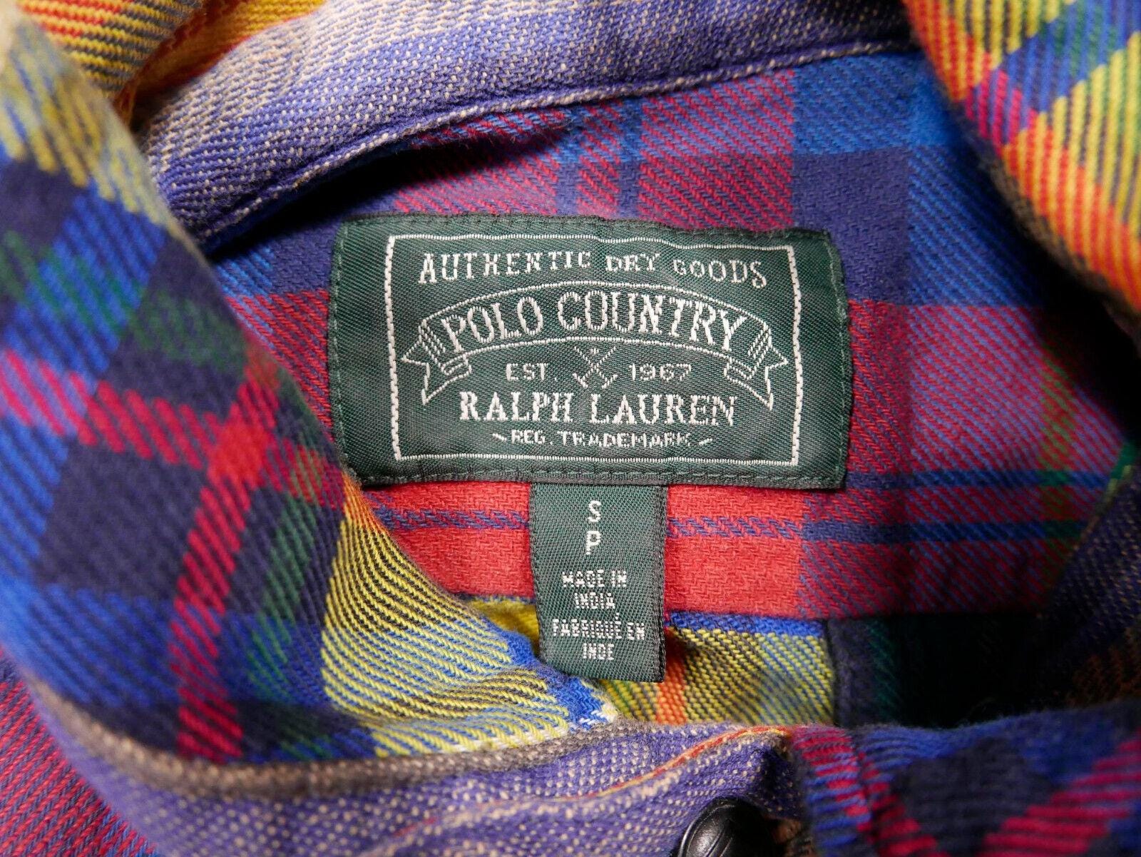 Polo Ralph Lauren Country Shirt Patchwork Plaid Aztec Indian ...