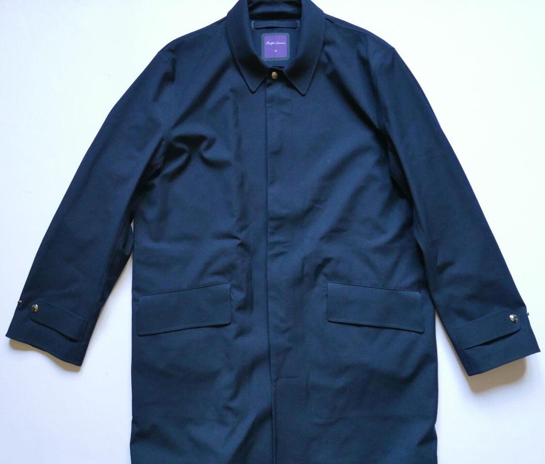 Ralph Lauren Purple Label Rain Coat Jacket Navy Water Resistant NWT XXL ...
