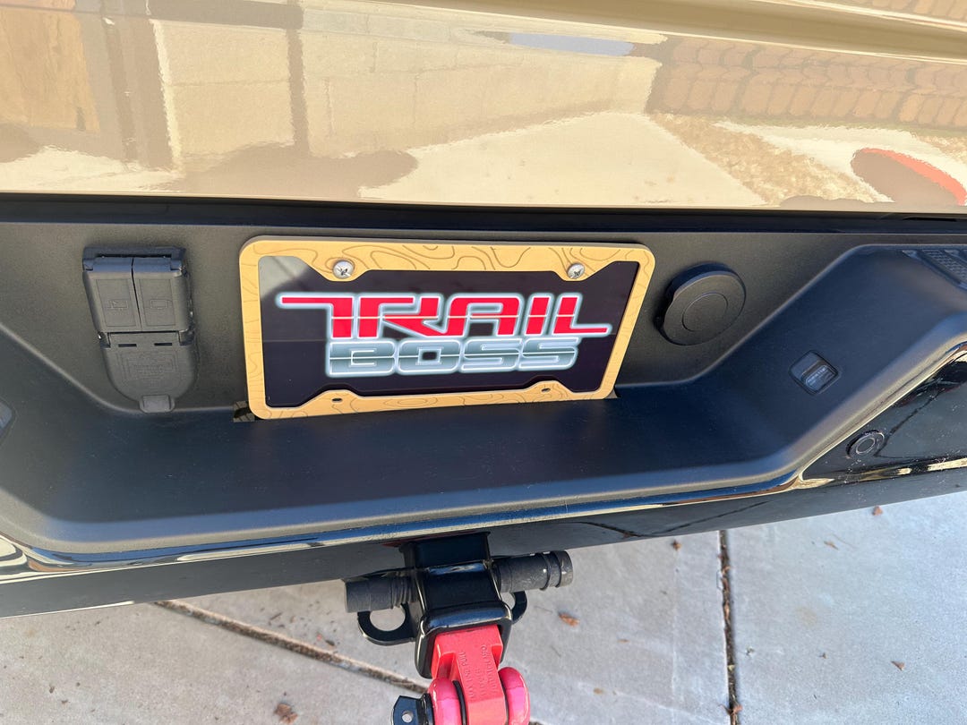 Custom Chevy Silverado Trailboss Vanity Front License Plate ...