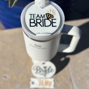 Bridal Shower Stanley Tumbler Topper Personal Quencher Tumbler Cup Lid ...