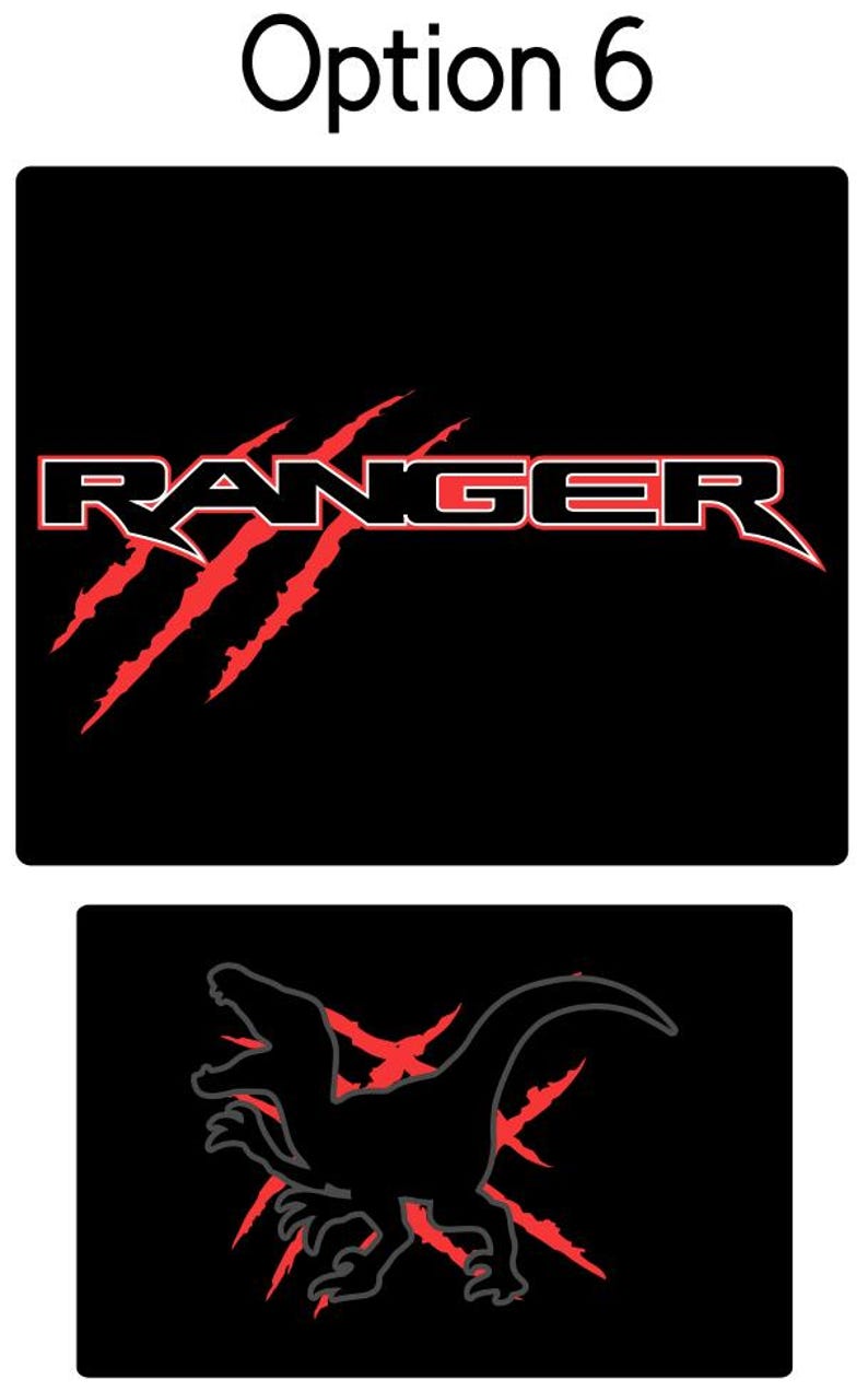 Ford Ranger Raptor Visor Warning Delete Stickers 3pc Blackout Kit (2 Lg ...