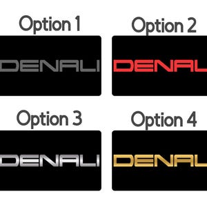 Denali Decal for Car Enthusiasts Sleek Black and Red Design Blocks the ...