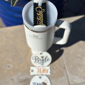 Bridal Shower Stanley Tumbler Topper Personal Quencher Tumbler Cup Lid ...