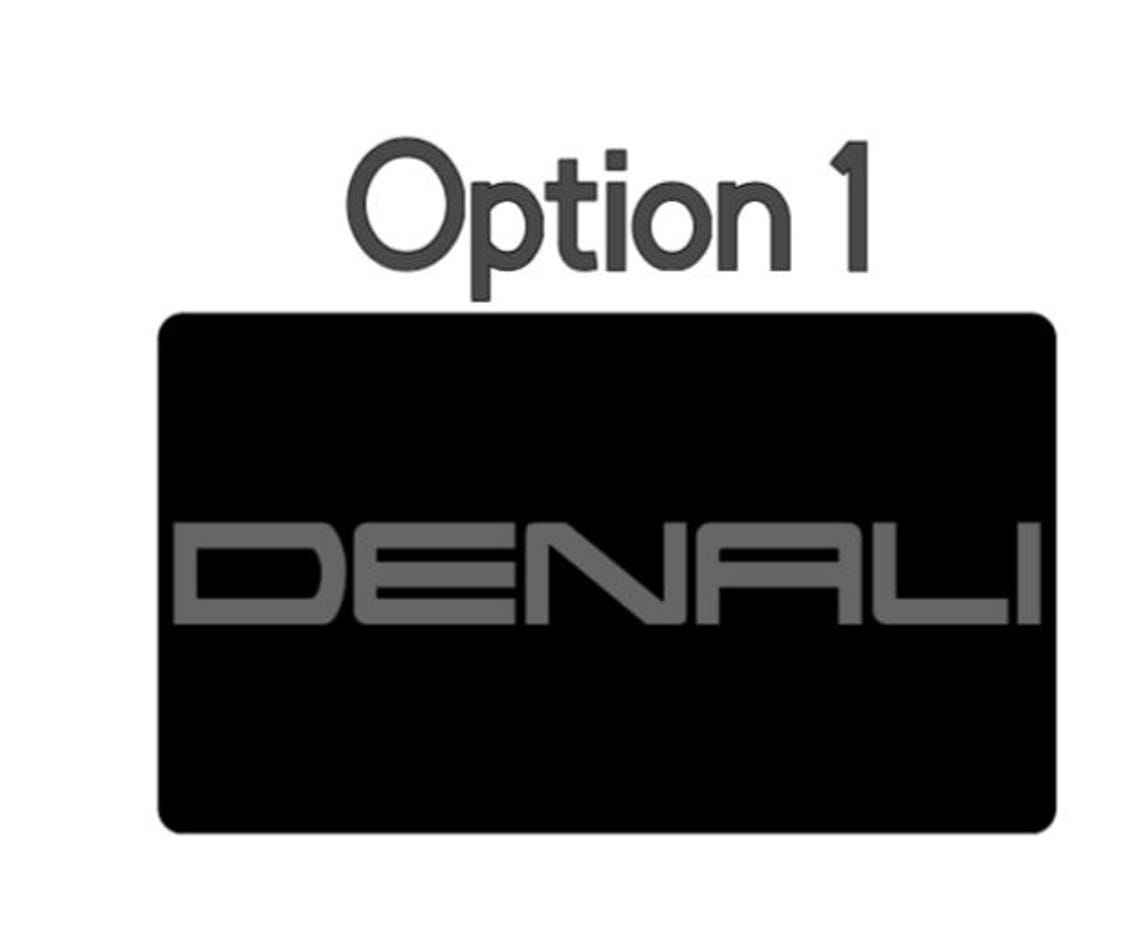 Denali Decal for Car Enthusiasts Sleek Black and Red Design Blocks the ...