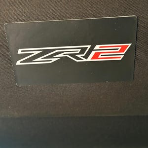 ZR2 Decal for Car Enthusiasts Sleek Black and Red Design Blocks the ...