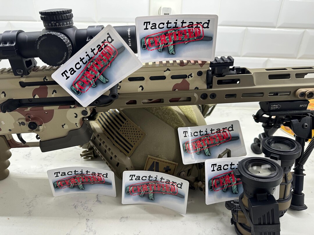 Tactitard Certified Sticker Tactical Rifle Meme Decal for Gun ...