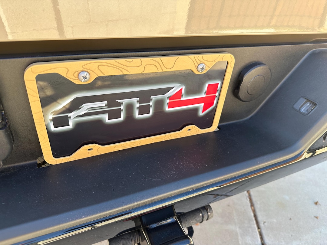 Custom GMC AT4 AT4X Vanity Front Plate - Personalized License Plate for ...