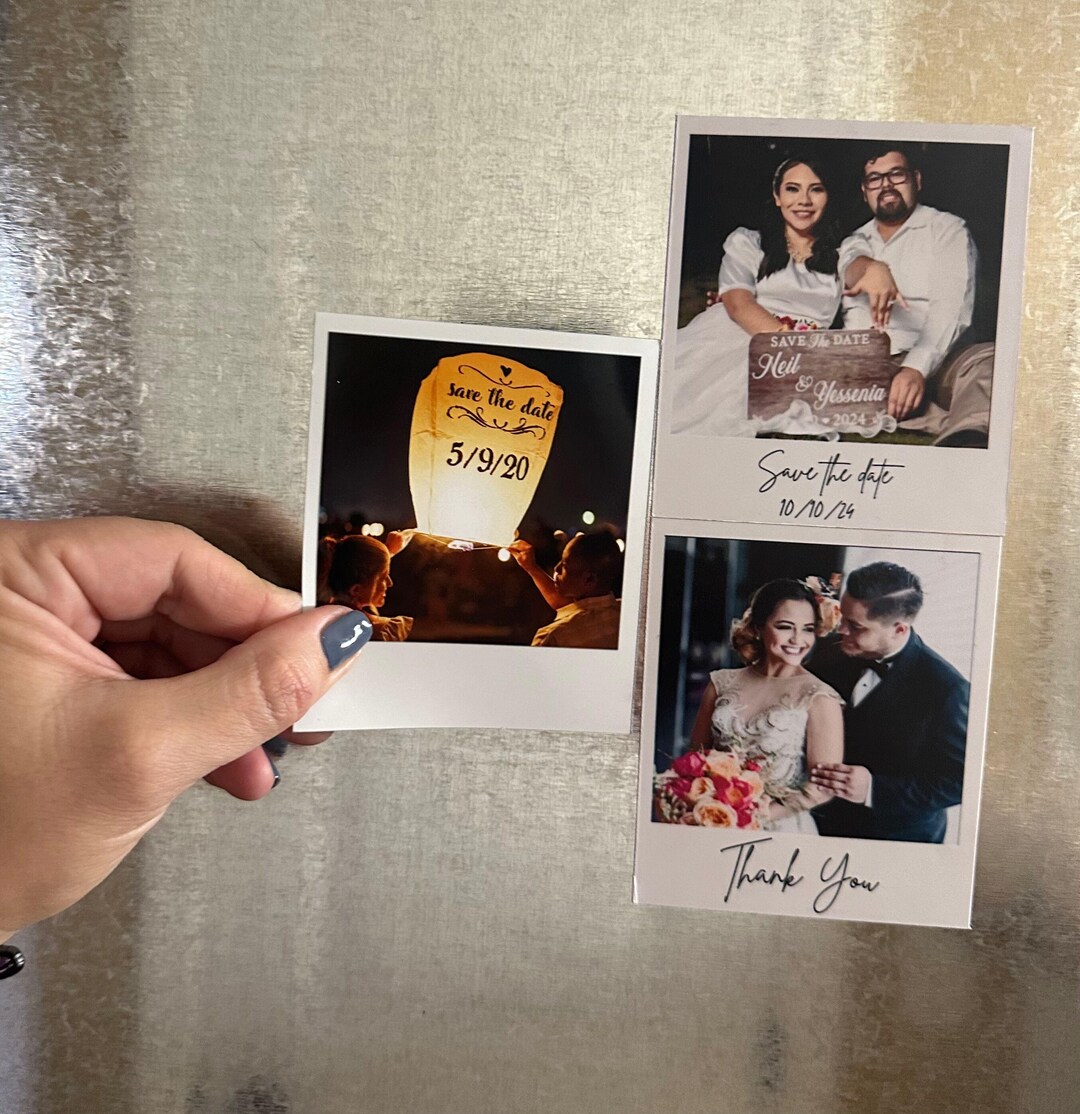Personalized Save the Date Wedding Photo Magnets - Custom Polaroid ...