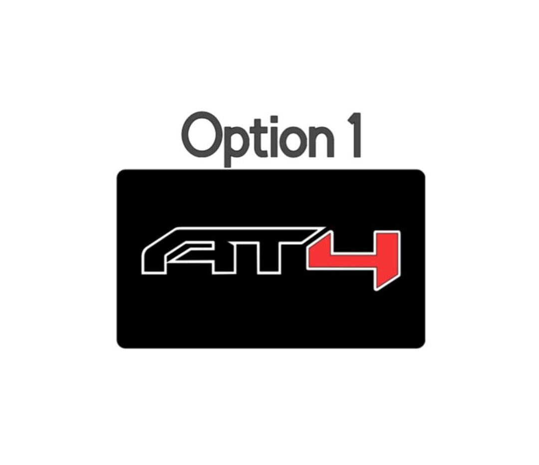 AT4 Decal for Car Enthusiasts Sleek Black and Red Design Blocks the ...