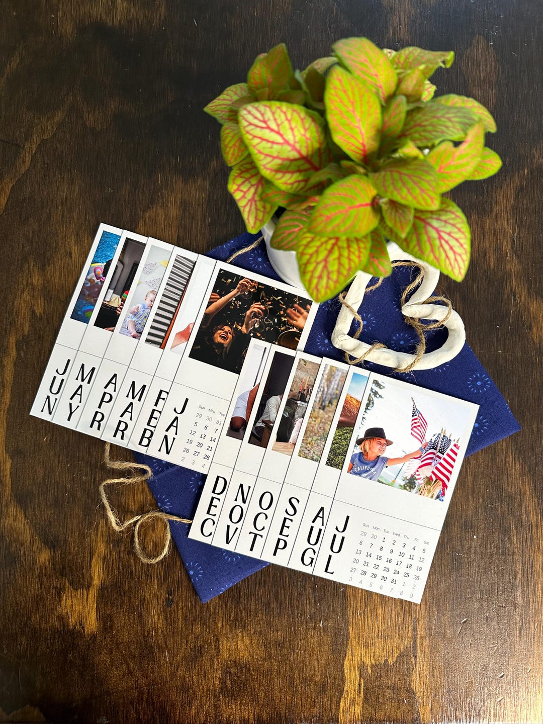 2025 Photo Calendar Polaroid Magnet Set | Reusable Custom Family Gift ...
