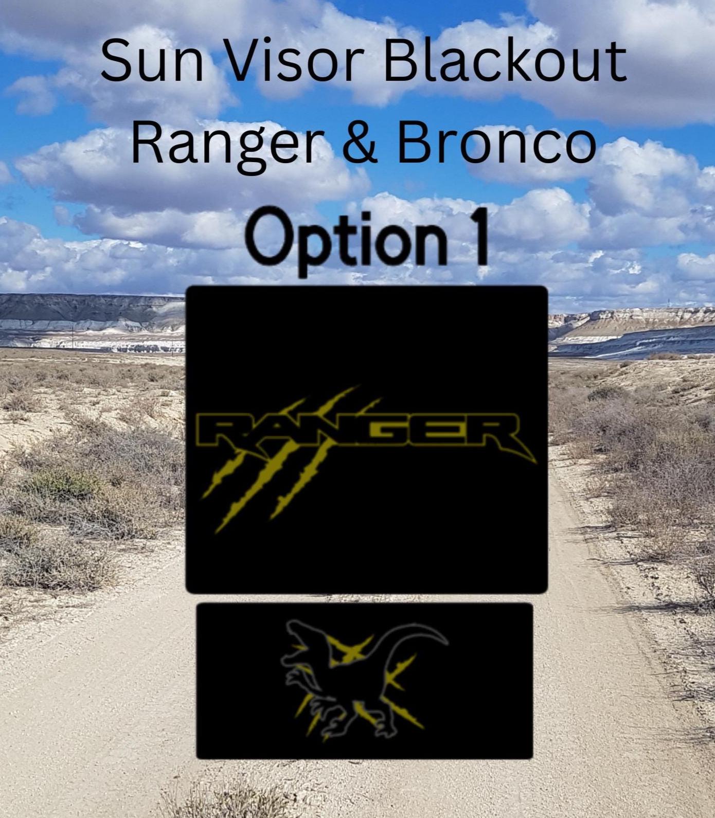 Ford Ranger Raptor Visor Warning Delete Stickers 3pc Blackout Kit (2 Lg ...