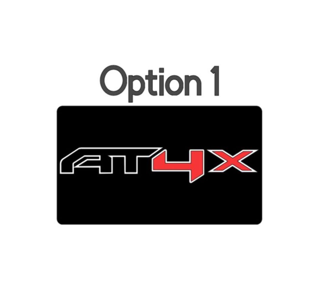 AT4 AT4X Decal for Car Enthusiasts Sleek Black and Red Design Blocks ...