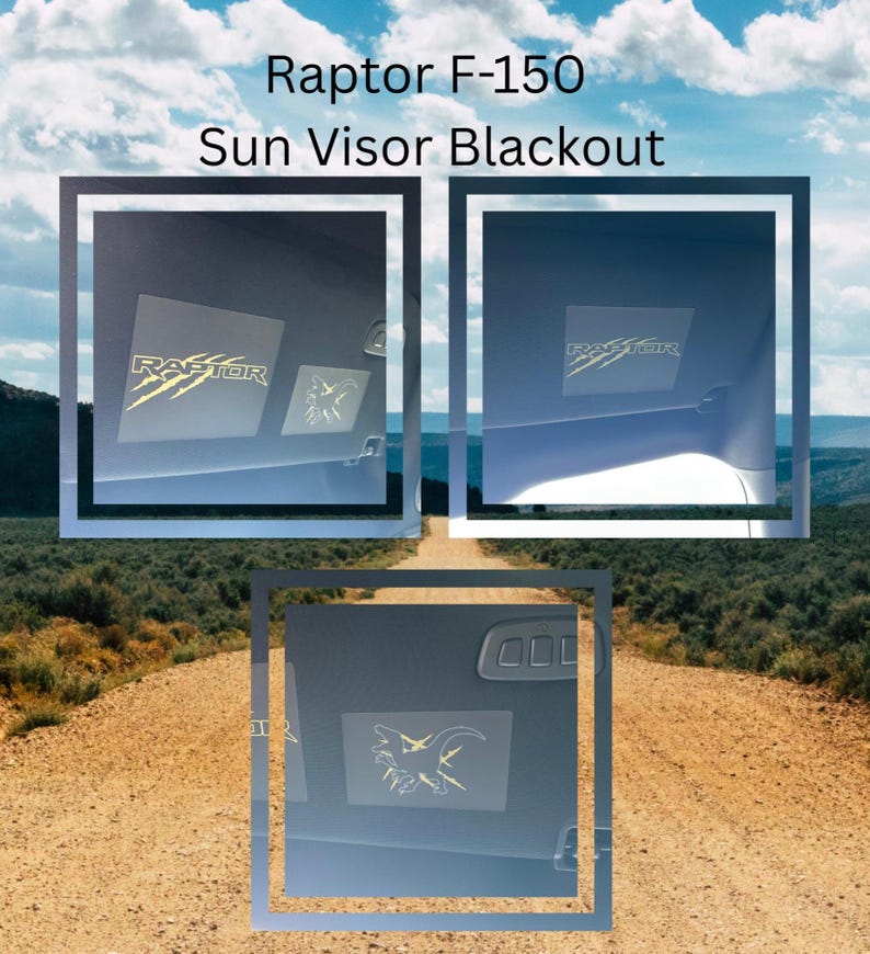 Ford F-150 Raptor Visor Warning Delete Stickers – Full 3pc Blackout Kit ...