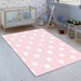 Pink Polka Dots Rug Cute Baby Room Rug, Newborn Rug, Girl Room Rug ...