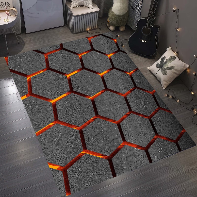 Hexagonal Rug - Etsy