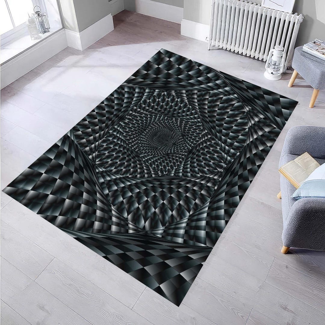 Optical Illusion Vortex Trick Rug for Living Room Rug, Illusion Rug, 3D ...