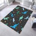 Dino Nursery Rug, Dinosaur Themed Rug, Jurassic Playmat for Kids Room ...