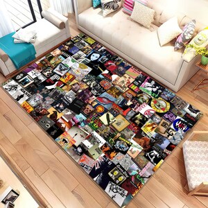 Rock Music Album Cover Rug, Rock Music Rug, Rock Music Bands Area Rug ...